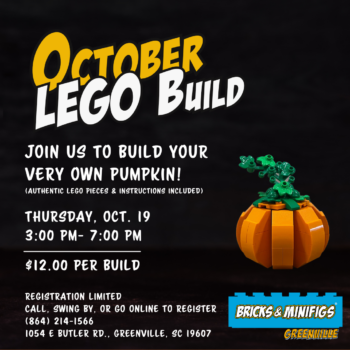 October Lego Build Event - South Carolina – Greenville